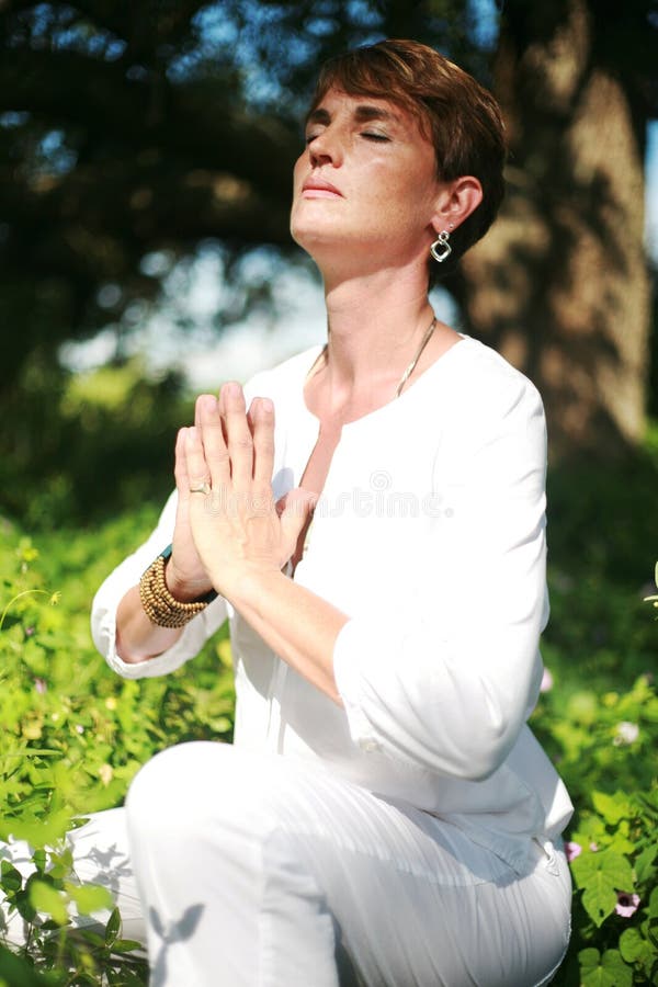 Spiritual Woman stock photo. Image of beautiful, morning - 15996760