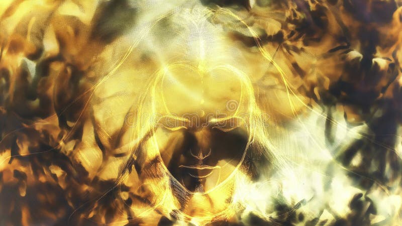 Spiritual Woman Face on Abstract Background Stock Footage - Video of ...