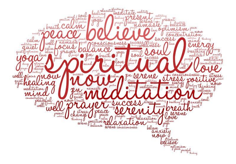 Spiritual Word Cloud stock illustration. Illustration of relaxation ...