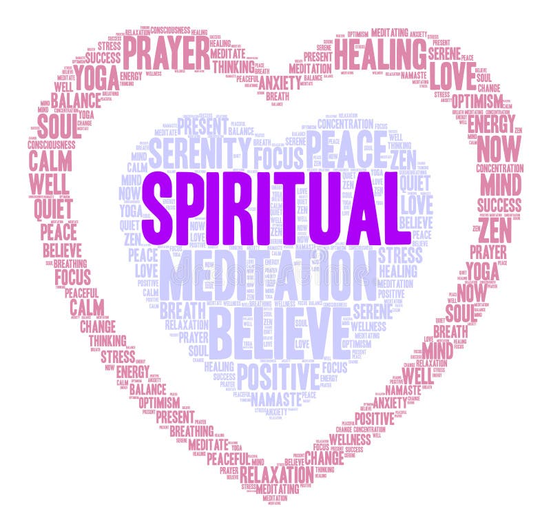 Spiritual Word Cloud stock vector. Illustration of namaste - 100126582