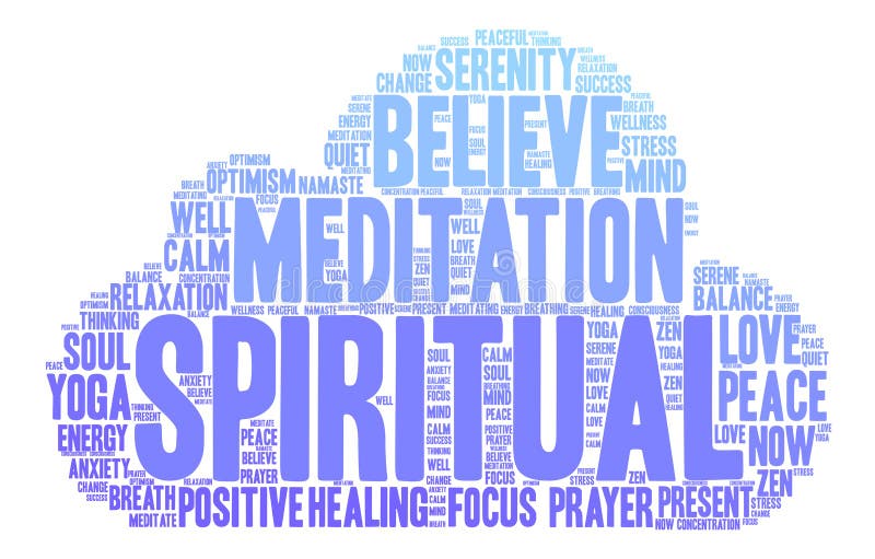 Spiritual Word Cloud stock vector. Illustration of concentration - 99181899