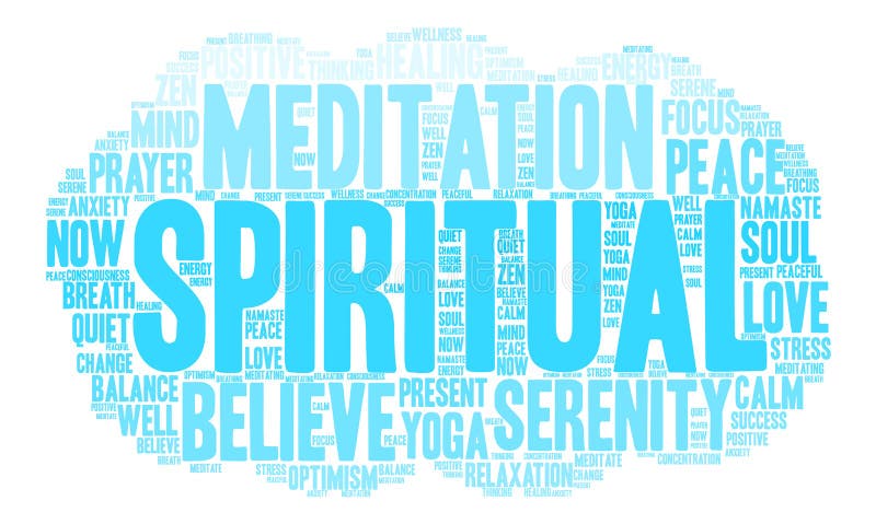 Spiritual Word Cloud stock illustration. Illustration of prayer - 98656655