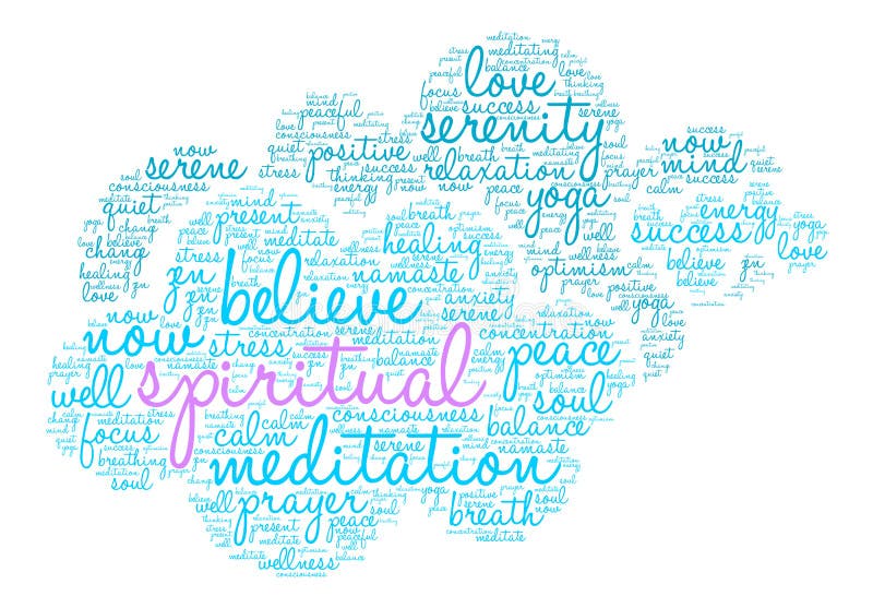 Spiritual Word Cloud stock vector. Illustration of mind - 99074732