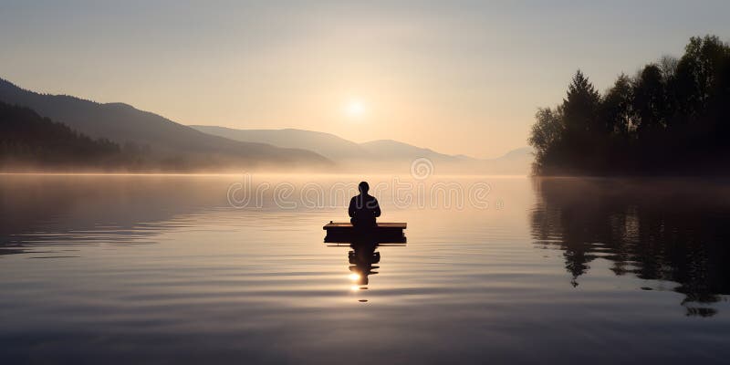 Spirituality Meditation Mindfulness Peace Harmony Generative AI Stock ...