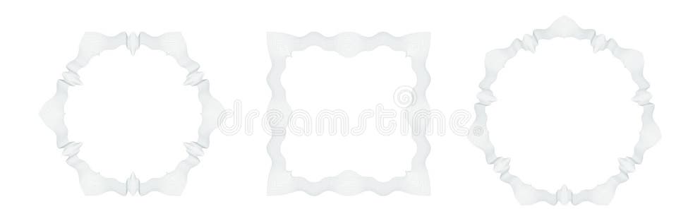 Spirograph Graphic Elements. Geometric Round, Spiral and Secure Design ...