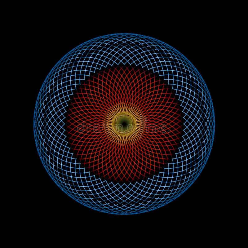 Spirograph of LED Lights Trails Stock Illustration - Illustration of ...