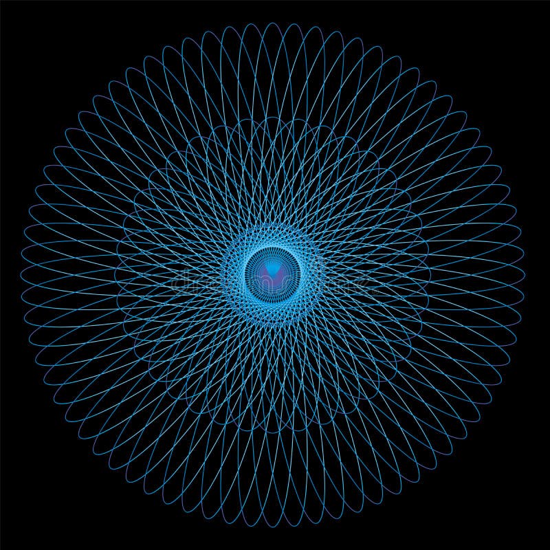 Spirograph pattern stock vector. Illustration of ellipse - 137757394