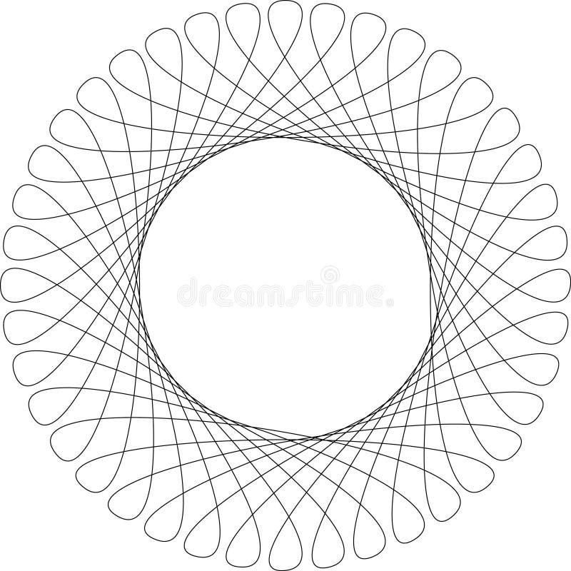 Spirograph pattern frame stock vector. Illustration of attractive - 8150881