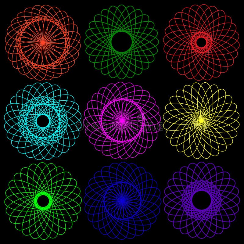 Spirograph stock vector. Illustration of retrostyled - 49506244 Spirograph stock vector. Illustration of retrostyled - 49506244