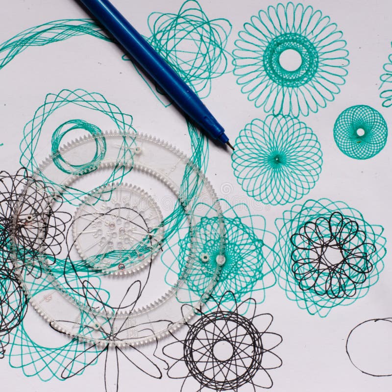 Spirograph retro toy stock photo. Image of retro, paper - 152004856