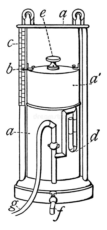 Spirometer Vintage Illustration Stock Vector - Illustration of problem ...