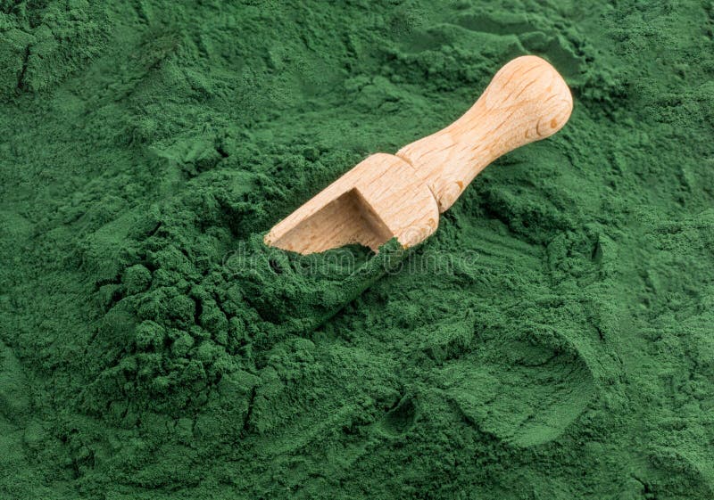 Spirulina Algae Powder, Close Up.Macro, Selective Focus Stock Image ...