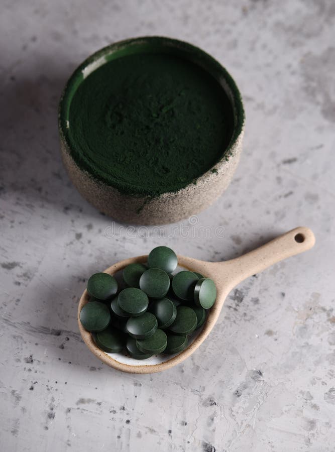 Spirulina powder stock image. Image of detox, food, powder - 219329095