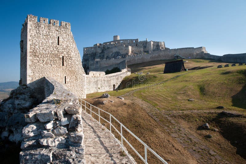 Spis Castle from Inside, Slovakia Stock Photo - Image of meadow ...