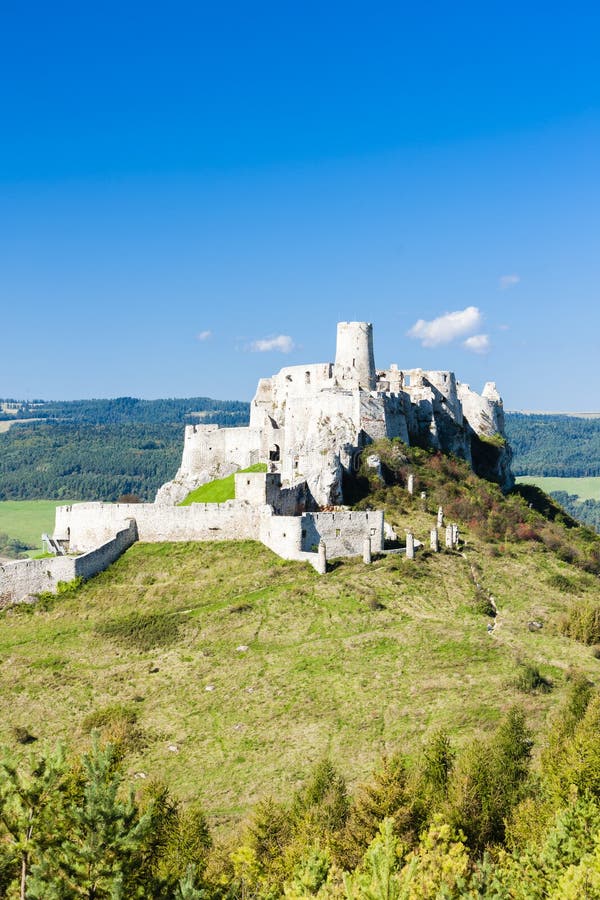 Spissky Castle in Night, Slovakia Stock Photo - Image of landmark ...