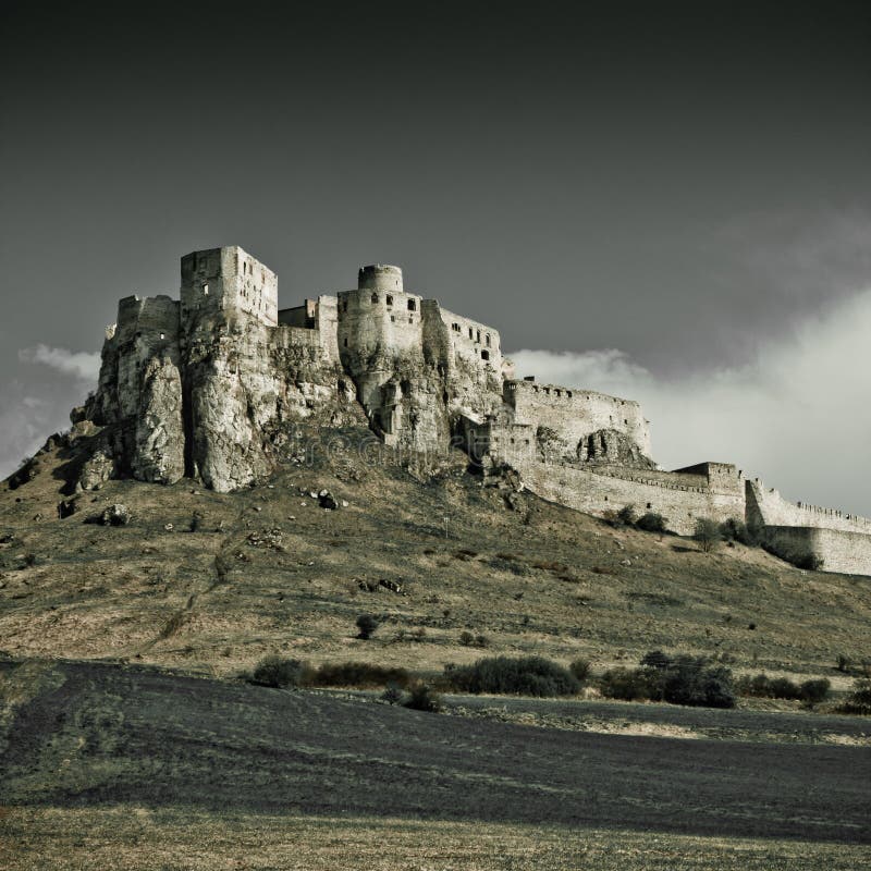 Spissky Castle, Slovakia stock photo. Image of cloud - 23244606