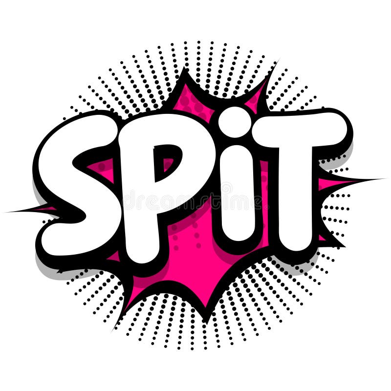 Spit Comic Book Explosion Bubble Vector Illustration Stock Vector ...