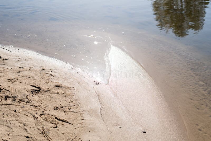 Spit Forming on a River Bank Stock Photo - Image of geography, stream ...