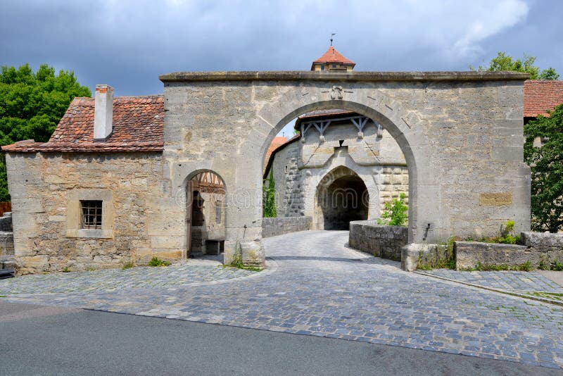 Spital-bastion Gate in Rothenburg Ob Der Tauber in Germany Stock Image ...