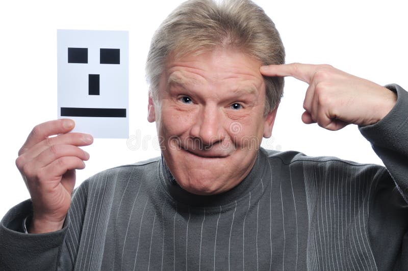 Man with a Smile and Sad Man Stock Photo - Image of pullover, good: 7857048