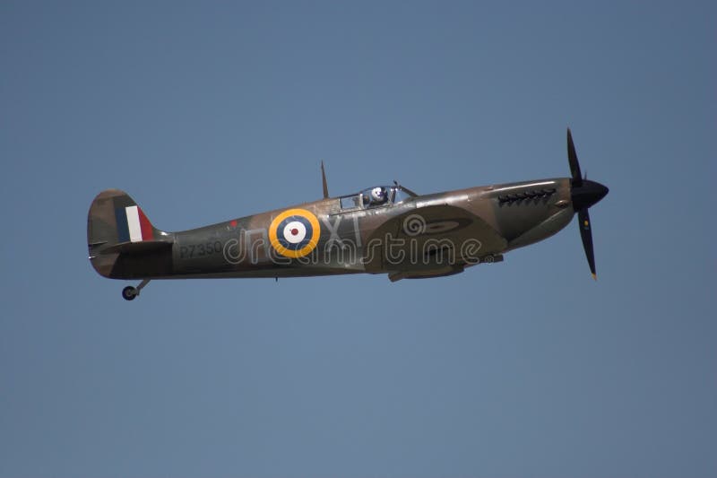 Spitfire in flight stock image. Image of battleofbritain - 339419