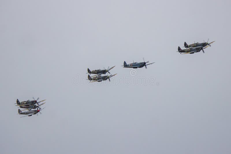 Spitfire formation stock image. Image of english, museum - 216057259