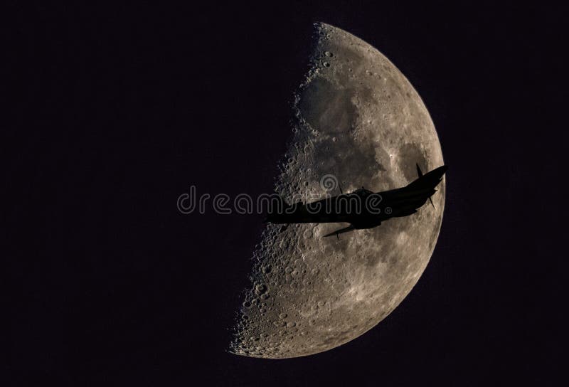 Spitfire in the night stock image. Image of refuelling - 130632261