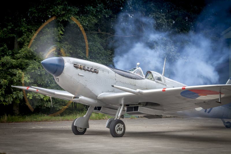Spitfire Starting Its Engine Editorial Photo - Image of warbird ...