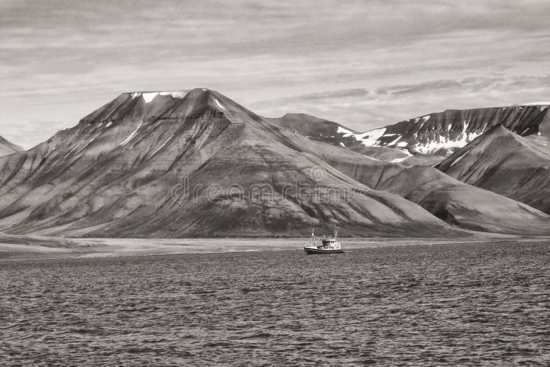 Svalbard Coast stock image. Image of seafaring, rock - 212807079
