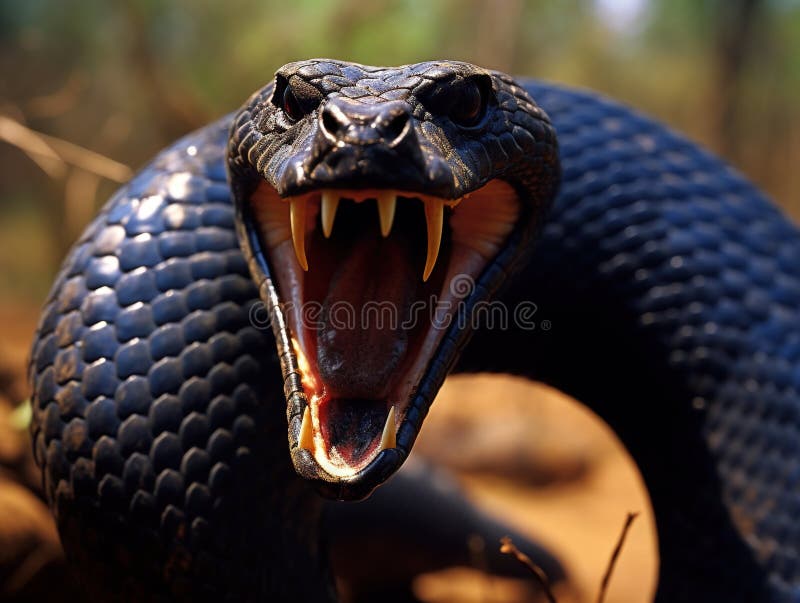 Spitting cobra stock illustration. Illustration of spitting - 293680335