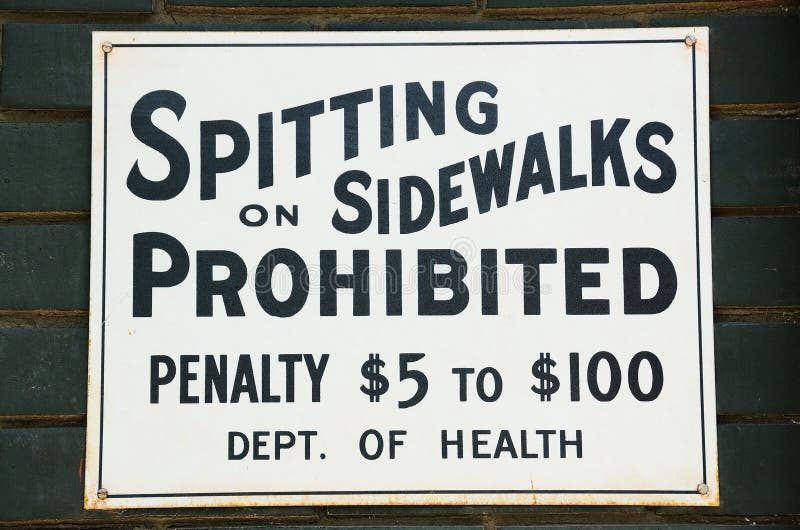 Spitting prohibited stock image. Image of fine, california - 21775145