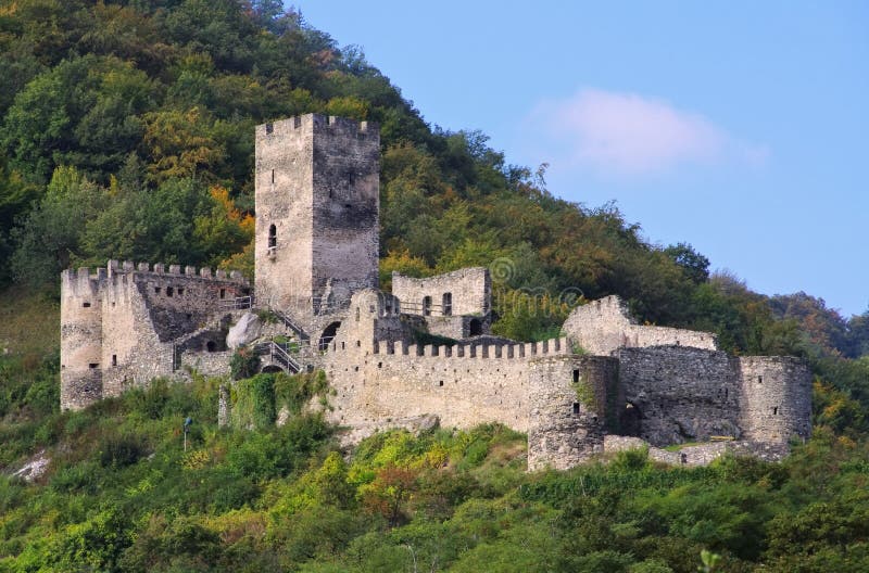 Spitz Castle Ruin Hinterhaus Stock Photo - Image of donjon, building ...