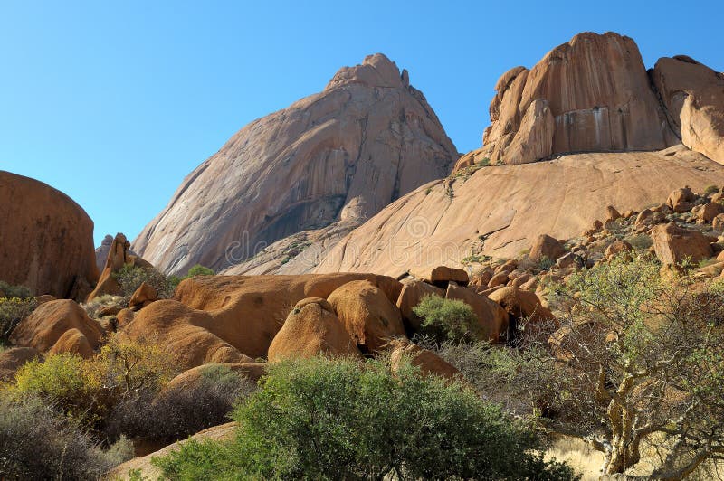 Spitzkoppe In Namibia At Sunset Stock Photo - Image of african ...