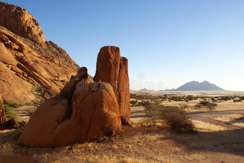 Spitzkoppe, Namibia, Africa Stock Image - Image of background, blue ...