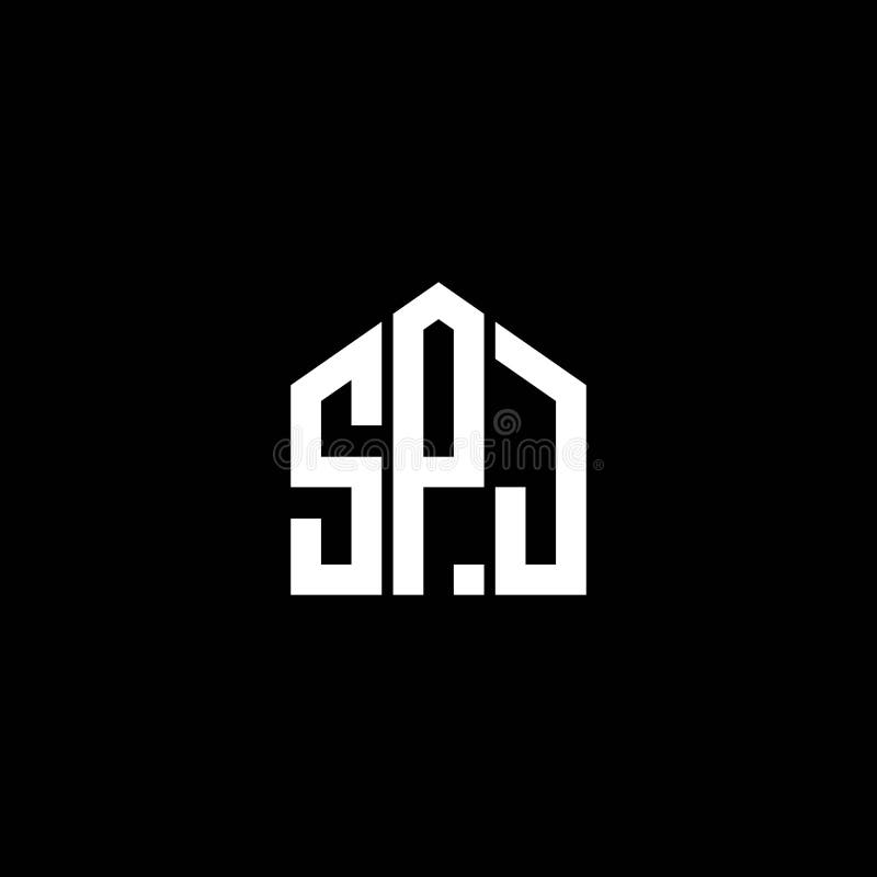 SPJ Letter Logo Design on BLACK Background. SPJ Creative Initials ...