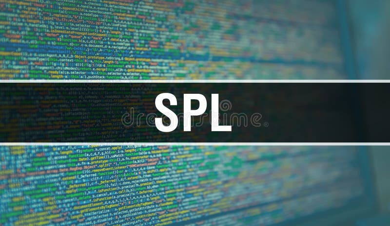 SPL with Binary Code Digital Technology Background. Abstract Background ...