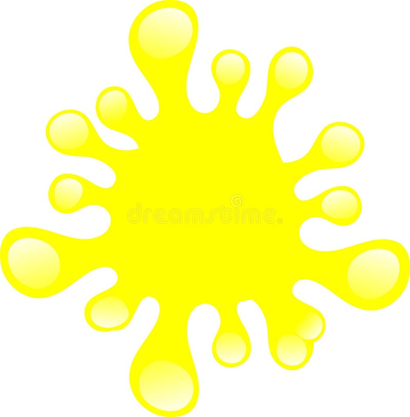 Yellow paint splodge stock illustration. Illustration of splodge - 2767595