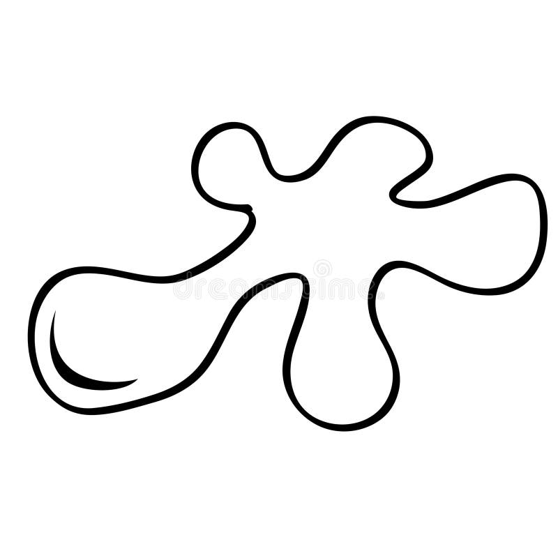Splash, Abstract Shape, Simple Vector Hand Draw Sketch Doodle Stock ...