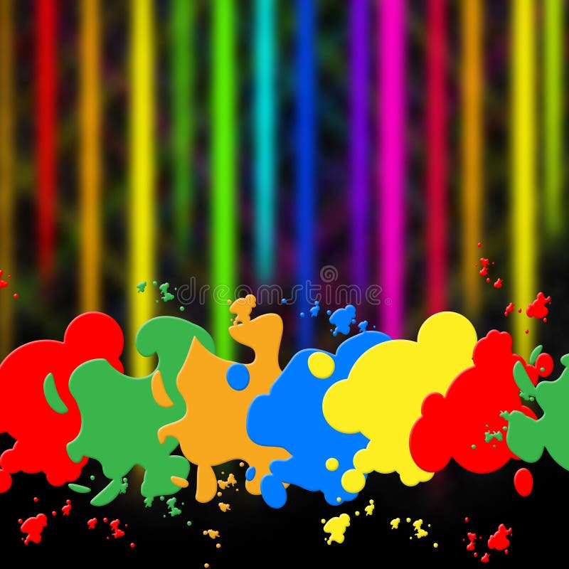 Splash Background Indicates Paint Colors and Splattered Stock ...