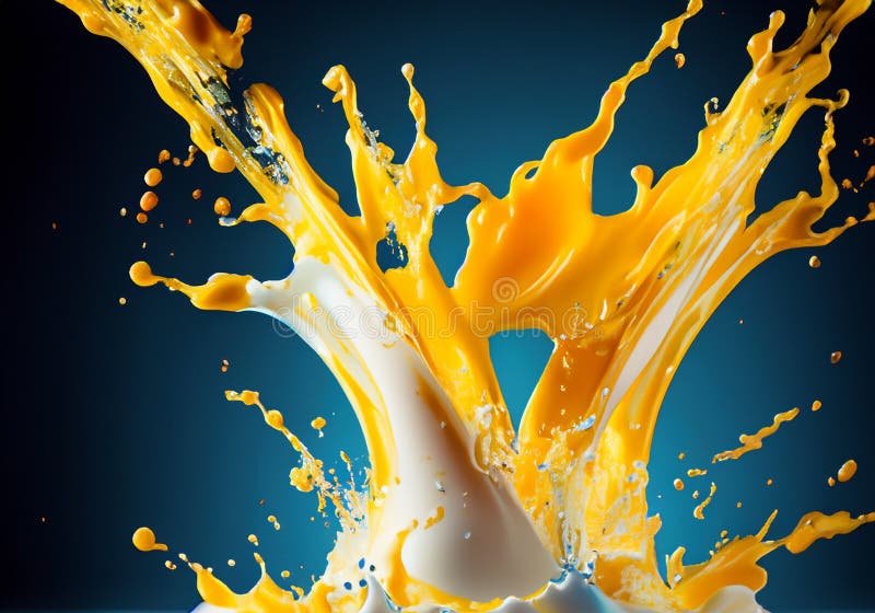 A splash of banana juice stock illustration. Illustration of liquid ...