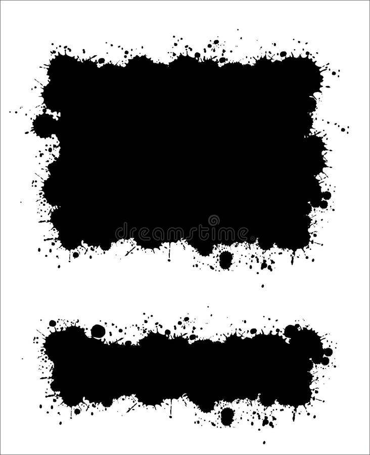 Splat Banners with Grunge Effect Stock Vector - Illustration of blank ...