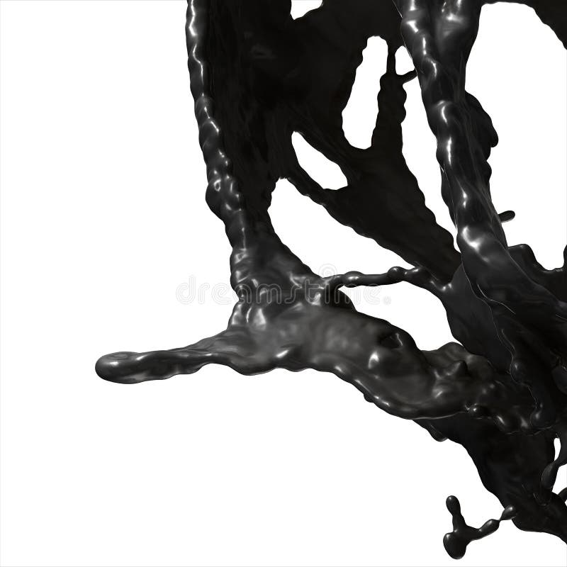 Splash of black fuel oil stock illustration. Illustration of design ...