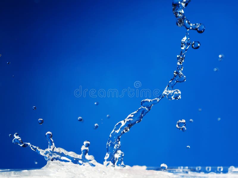 Splash on a Blue Background Stock Photo - Image of drip, fresh: 18940148