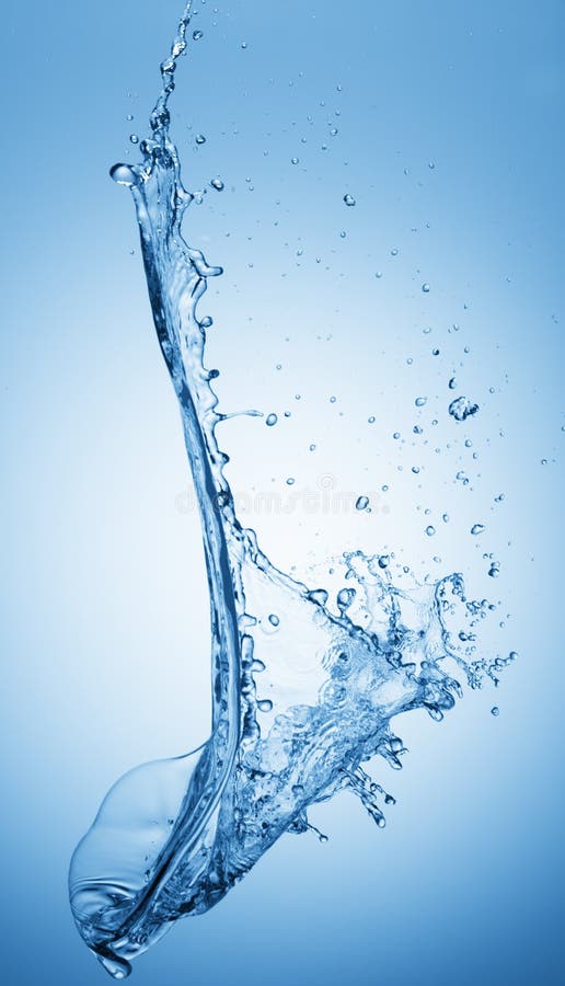 Splash in blue water stock image. Image of splashing, splattering - 6701893