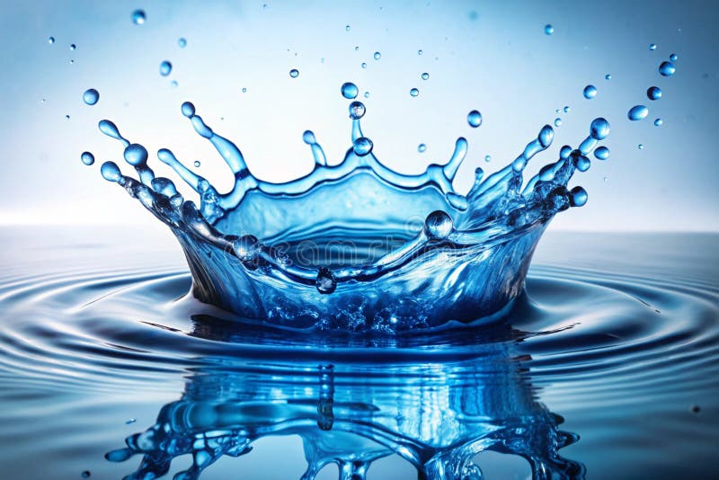 Blue Water splash stock illustration. Illustration of watersplash ...