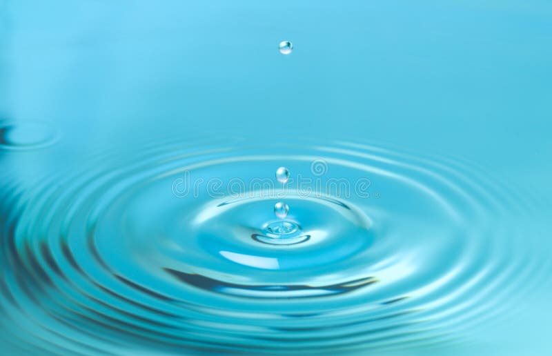 Splash of Blue Water with Drop, Stock Photo - Image of abstract, clear ...