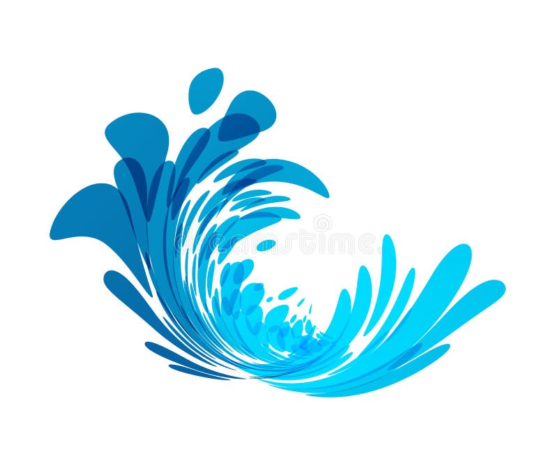 Splash blue wave stock vector. Illustration of logotype - 92835963