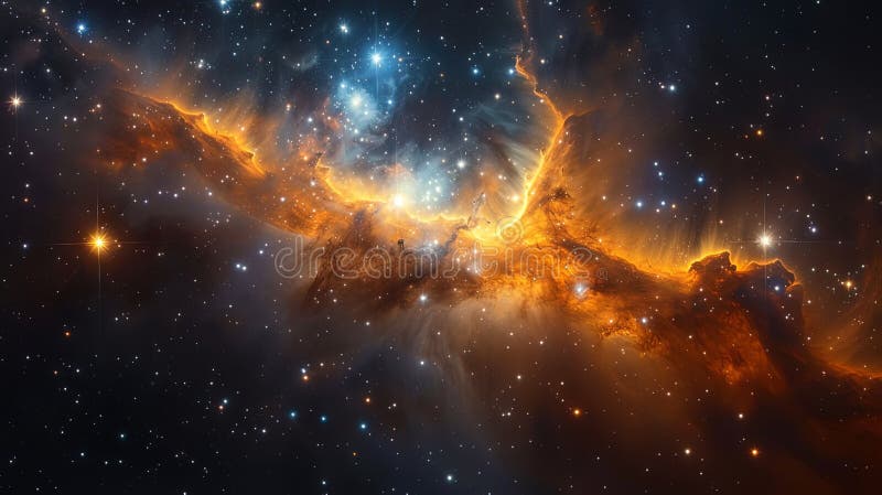 A Splash of Bright Light in Dark Space, As If Stars Bl Stock Image ...