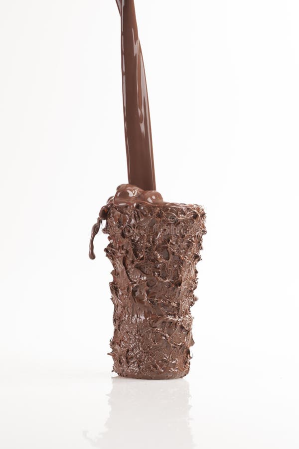 Bottle Pouring Milk Chocolate Stock Photo - Image of chocolate ...