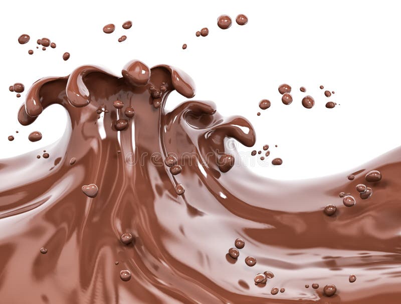 Splash of Chocolate or Coffee Isolated on White Background Stock Vector ...